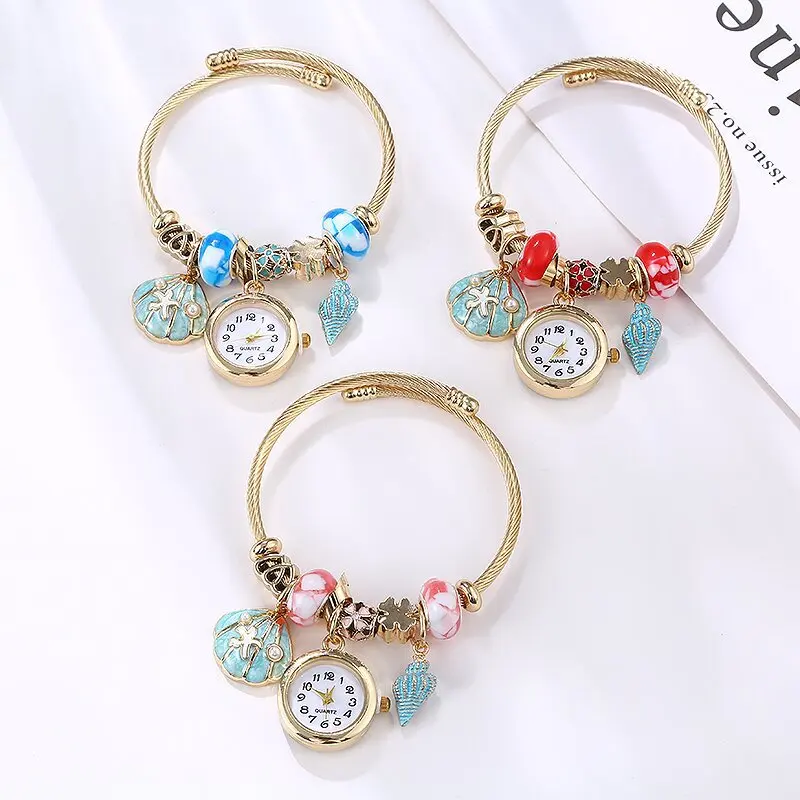 New-Fashion-Bracelet-Watch-Korean-Version-Versatile-Beaded-Shell ...