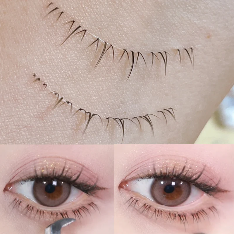 5-Pair-Natural-Lower-Eyelashes-Makeup-Soft-Handmade-Clear-Thin-Band ...