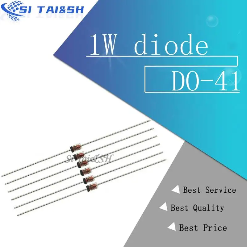 100pcs 1W diode DO-41 3V 3V3 3V6 3V9 4V3 4V7 5V1 5V6 6V2 6V8 7V5 8V2 ...
