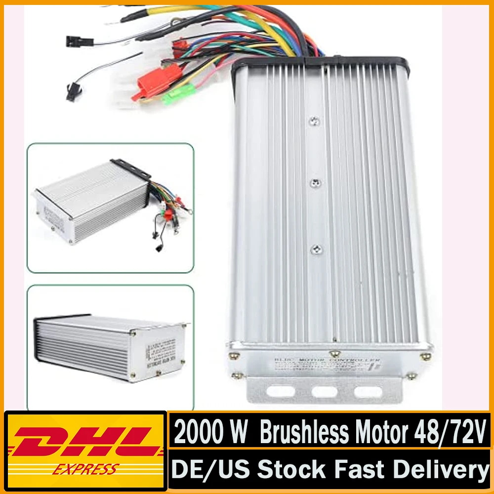 Brushless Bicycle DC Motor Speed Controller 48V/72V for Electric Bikes ...