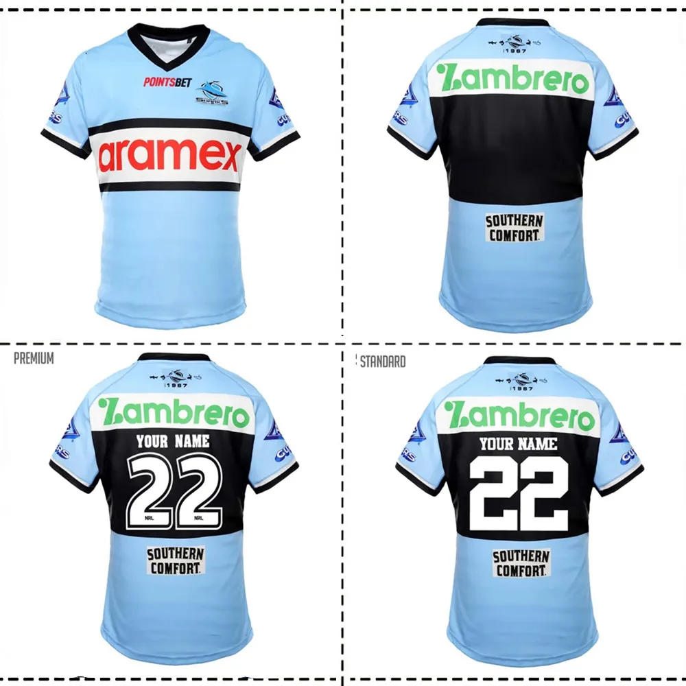 2022 Cronulla Sharks Home Rugby Jersey Shirt 2022/23 CRONULLA SHARKS ...