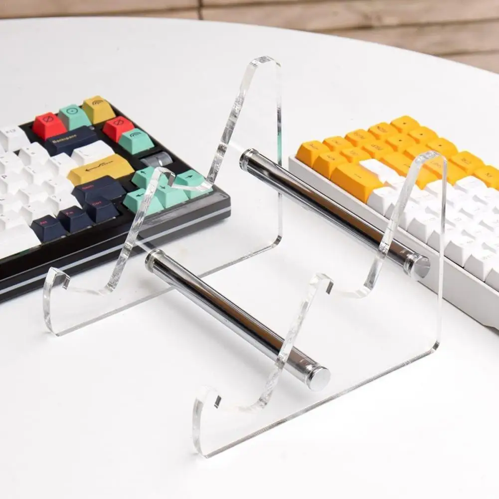 1/2 Tiers Display Keyboard Holder Transparent Acrylic Keyboard Stand ...