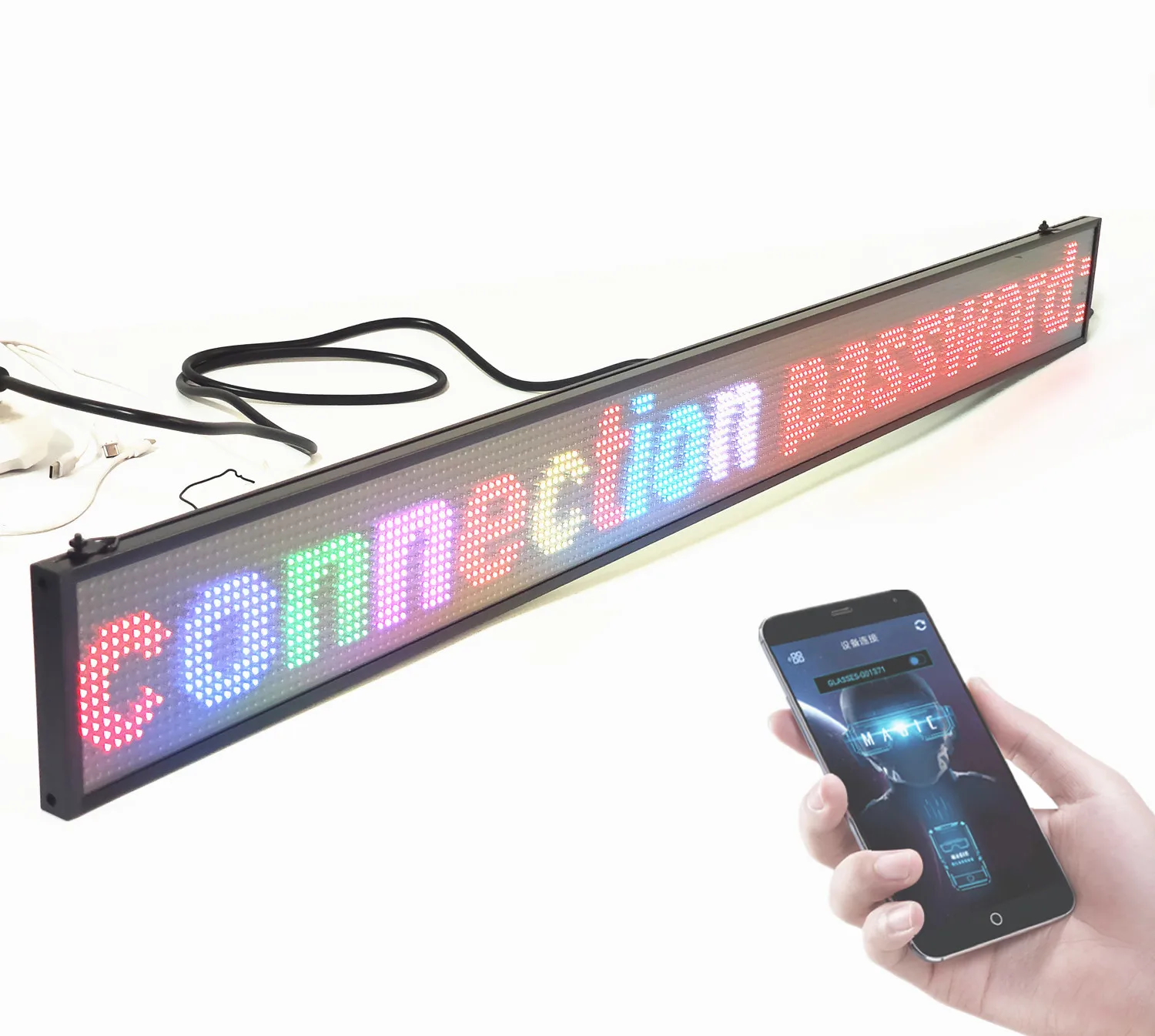 Bluetooth Full Color 16 * 192 Matrix Rgb Logo Led Display Screen ...