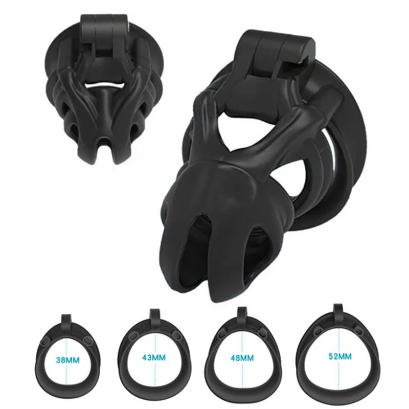 New-Chastity-Cage-V7-0-3D-Cobra-Cage-Mamba-Male-Chastity-Device-Double ...