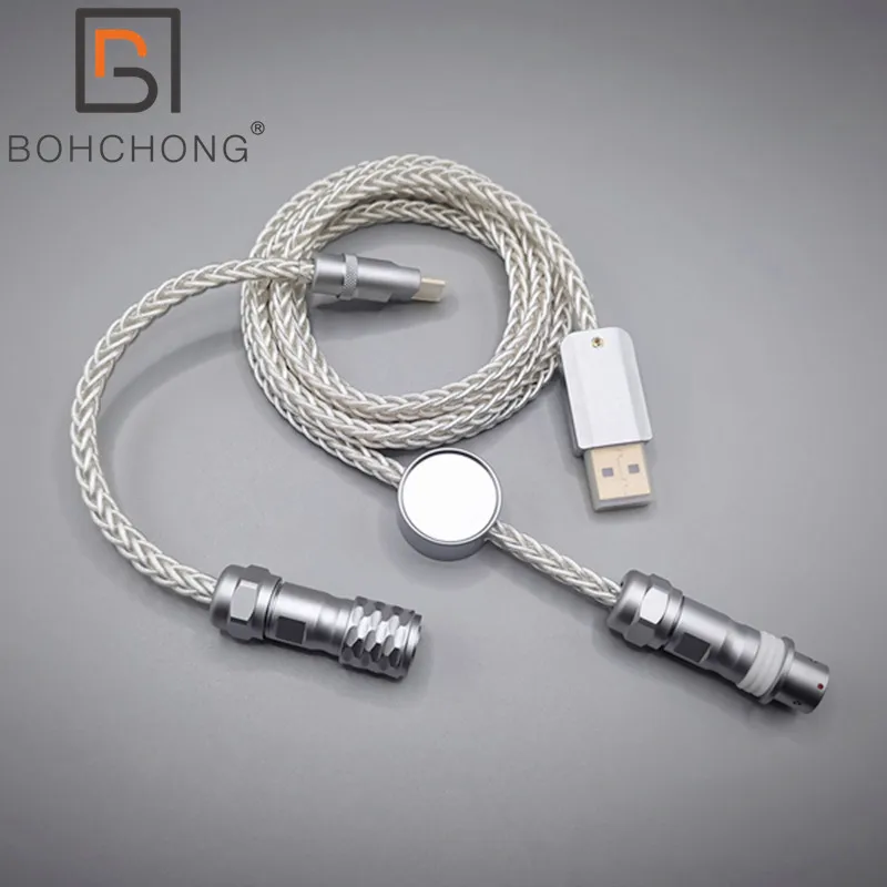 Metal-USB-Type-C-7N-Single-Crystal-Copper-Silver-Plated-Fever-Data ...