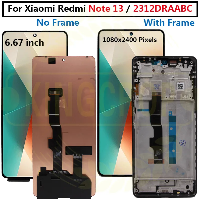 6-67-AMOLED-For-Xiaomi-Redmi-Note-13-LCD-Display-Touch-Panel-Screen ...