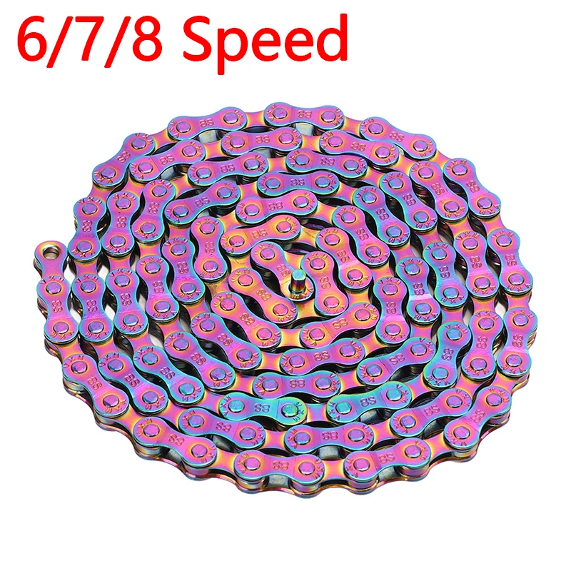 8-Speed-Chain-Bike-Chain-Rust-Proof-Sensitive-Colorful-Electroplating-6 ...