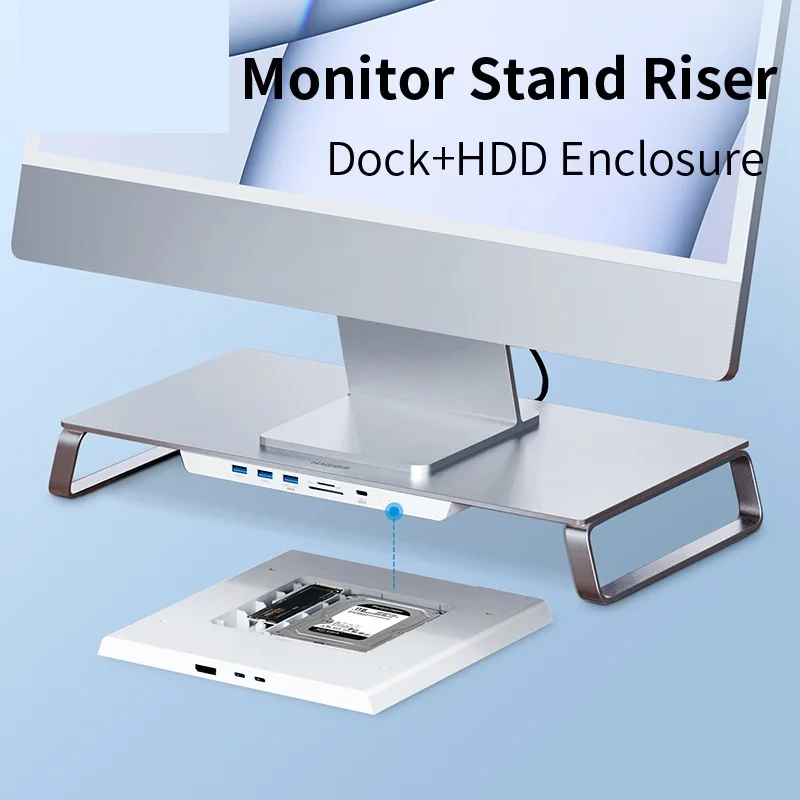 To-Monitor-Stand-Riser-USB-C-Hub-with-Dual-Hard-Drive-Enclosure-for-Mac ...