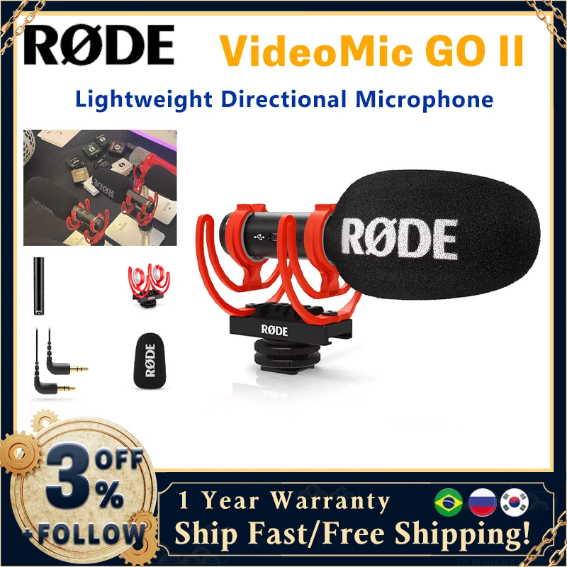 Rode-VideoMic-GO-II-Microphone-Broadcast-quality-compact-shotgun-mic ...