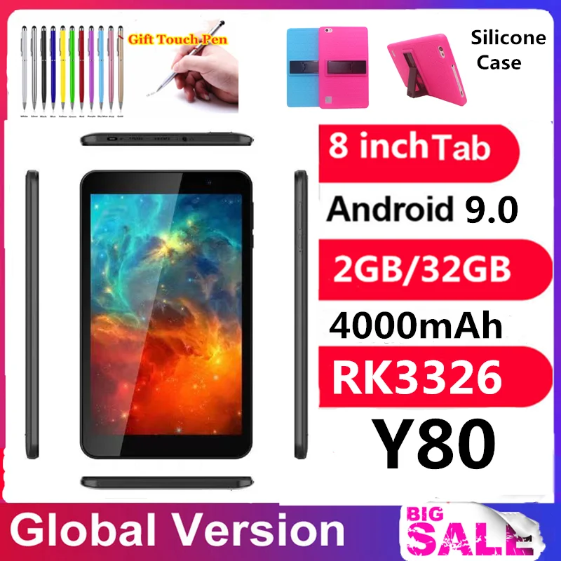 Nova Chegada Android 9.0 Y80 Tablet Criança 8 POLEGADAS 2GB RAM ...