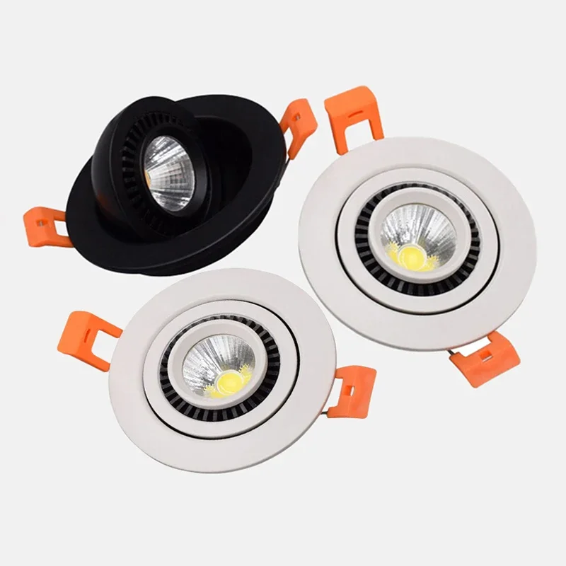 360 Degree Rotation Adjustable Embedded Dimmable LED Downlights ...