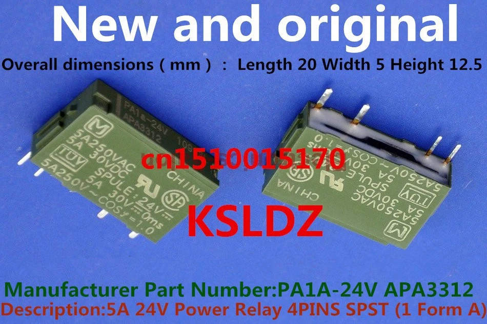 100%original New Power Relay ( Pa1a-24v Apa3312 Pa1as-24v Apa3352 ...