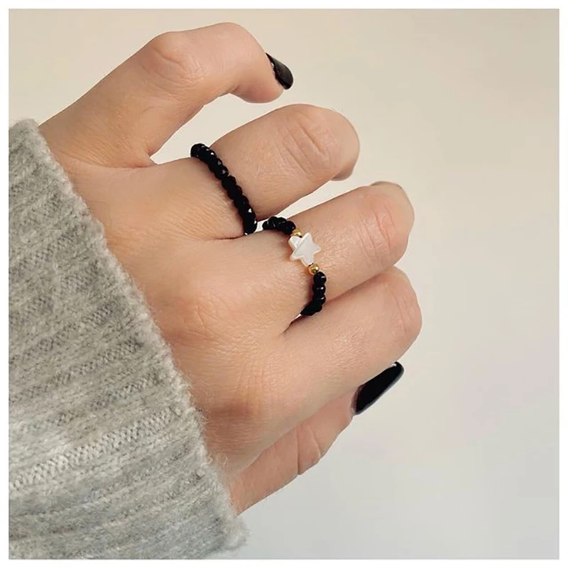 Natural Stone Obsidian Ring | Stone Engagement Rings | Natural Stones ...