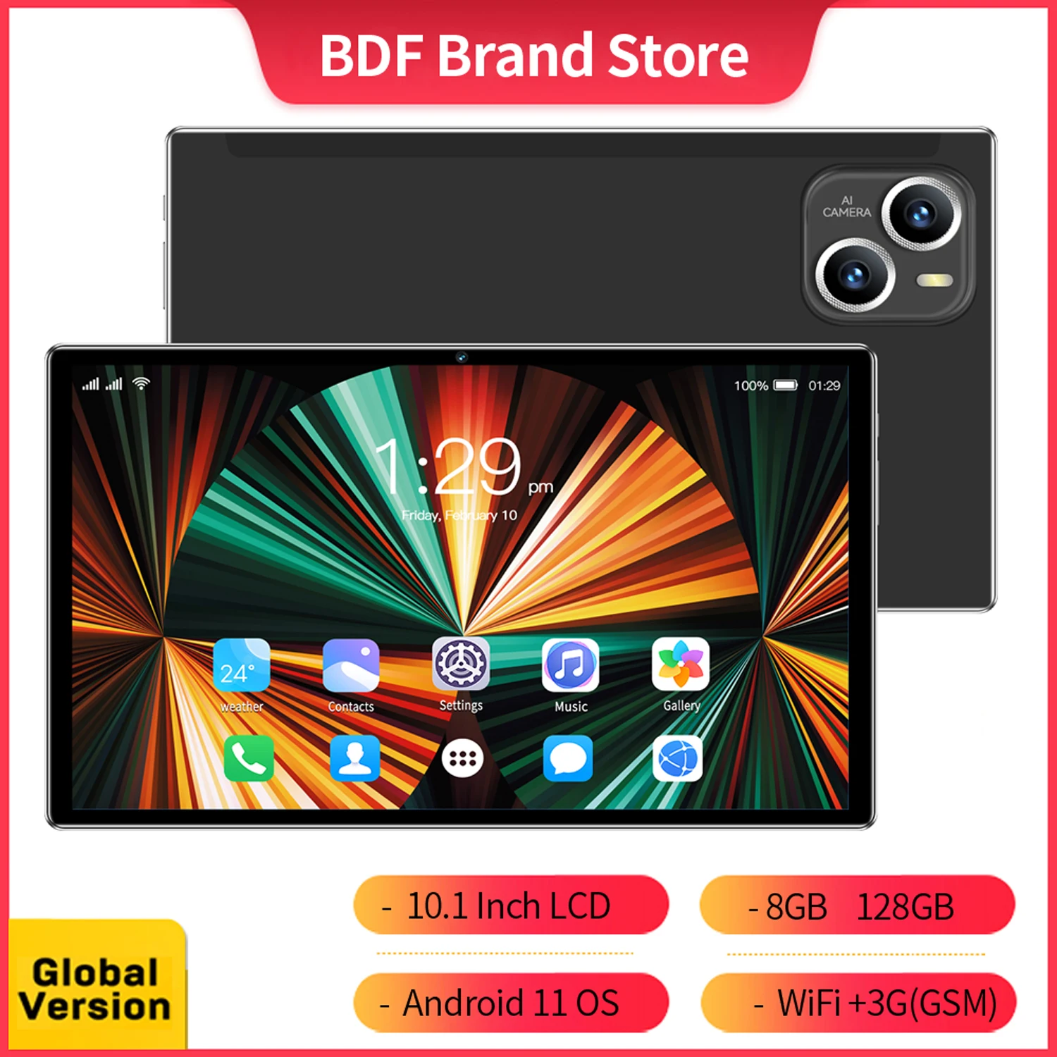 BDF-R16-10-1Inch-Tablet-Android-11-8GB-4-4-Expand-RAM-128GB-ROM ...
