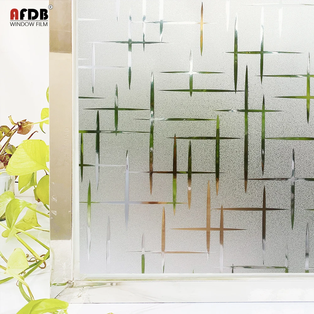 3D-Cross-Pattern-Matte-Window-Film-Privacy-Translucent-Static-Cling ...