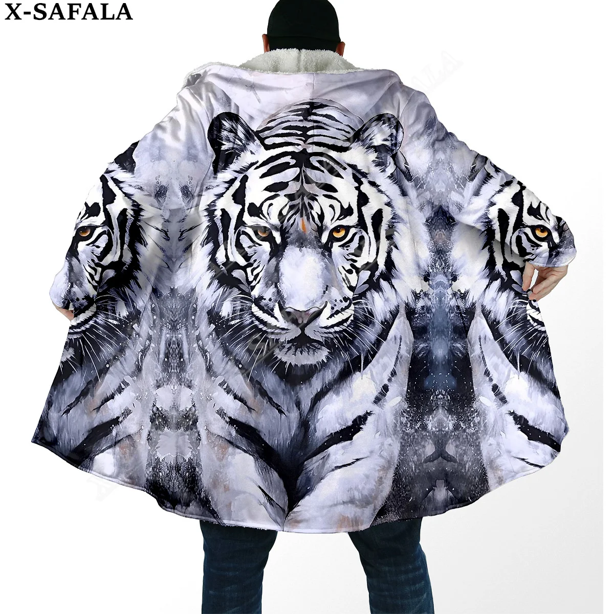 The-King-White-Tiger-Skin-3D-Print-Dream-Cloak-Thick-Warm-Hooded-Men ...
