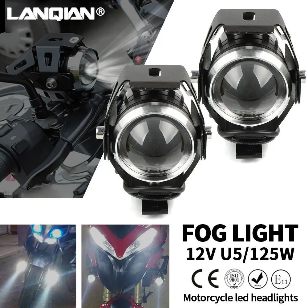 Motorcycle 12v Headlight Spotlight Led | Motorcycle Led Fog Lights U5 ...