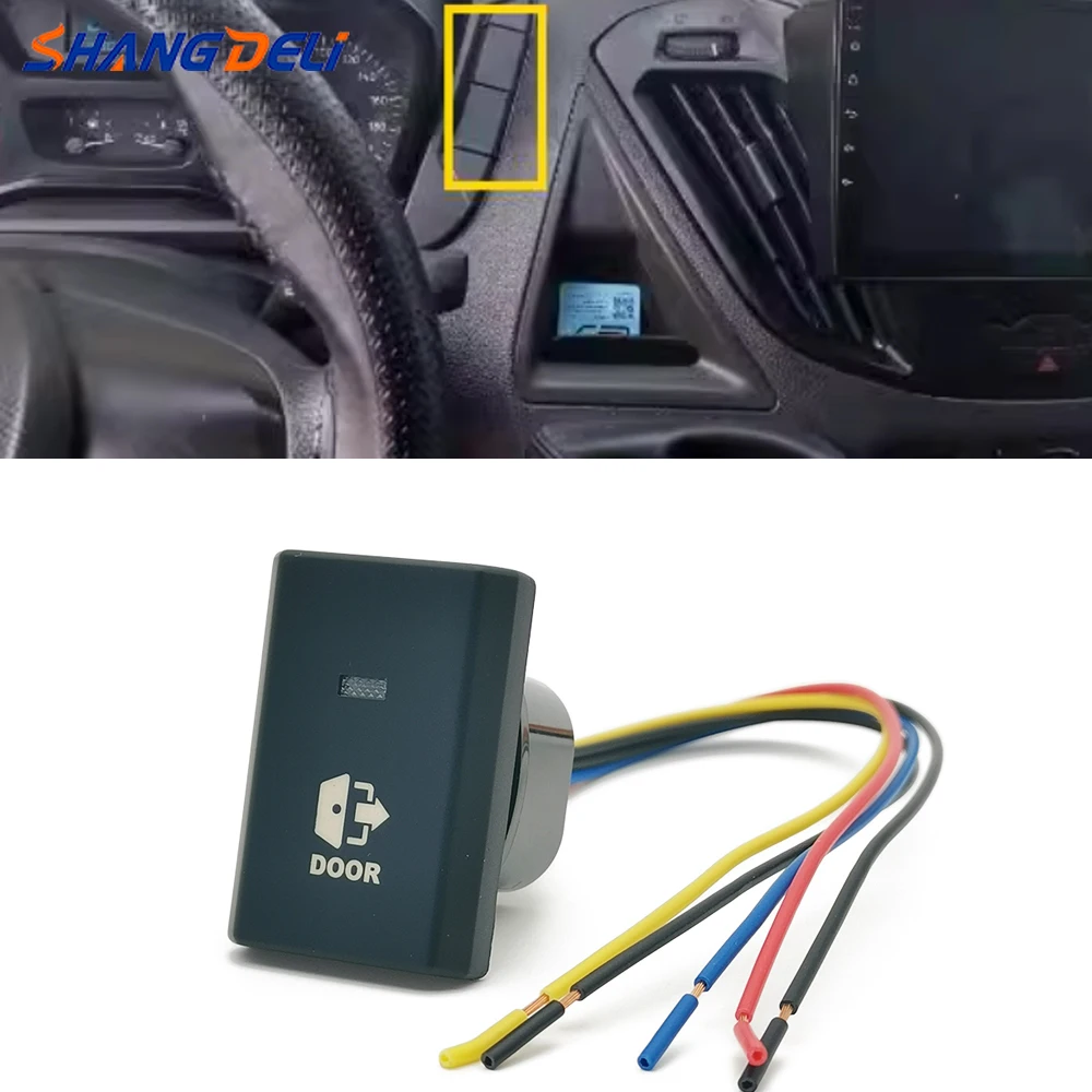 1PC Car Momentary /Locked Switch LED Light Electric Sliding Side Door ...