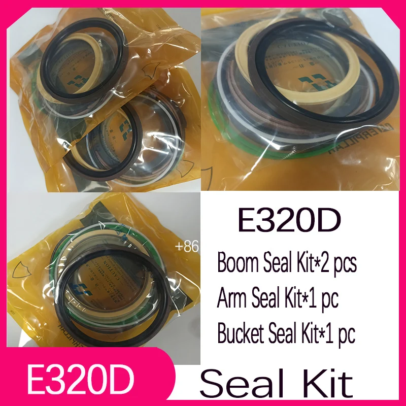 4-Sets-E320D-E320-Oil-Seal-for-Caterpillar-Excavator-Boom-Arm-Bucket ...