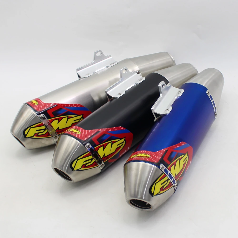 Inlet 51mm Motorcycle Exhaust Pipe Muffler with Bracket FMF 4T ...
