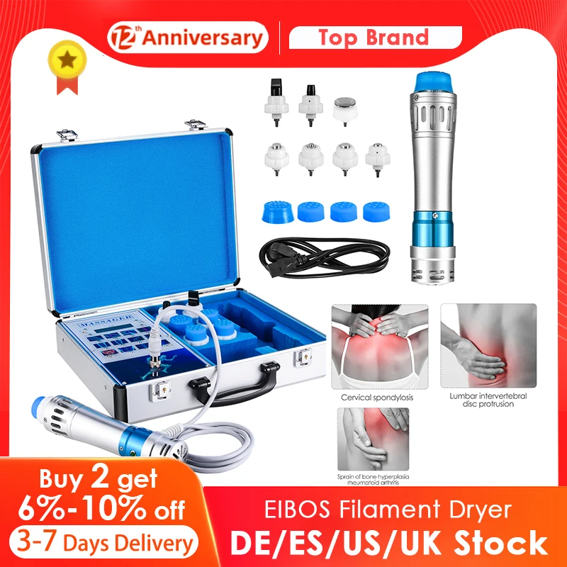 Electromagnetic Extracorporeal Shockwave Therapy Machine with 7pcs ...