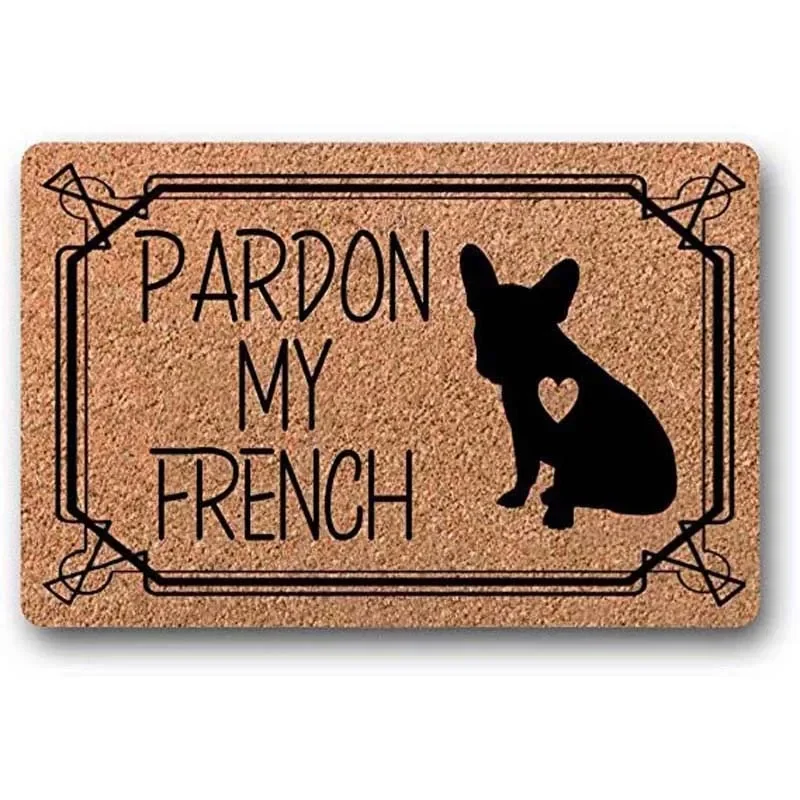 My-French-Funny-French-Bulldog-Welcome-Door-Mat-Nonslip-Frenchie-Rug ...