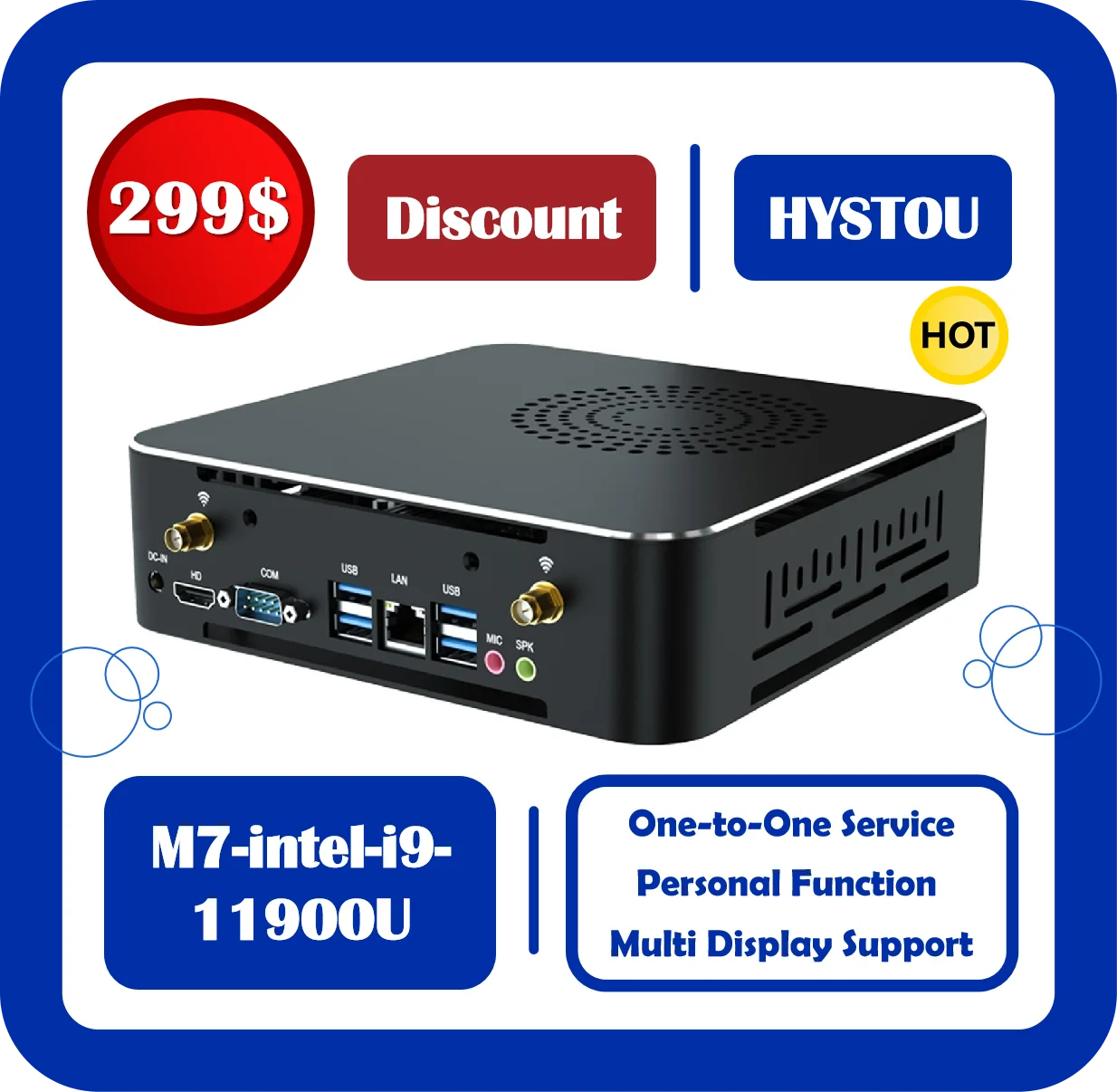 Super Small Pc Amd Ryzen 5900hx 64gb Ddr4 Ram 2tb Ssd Mini