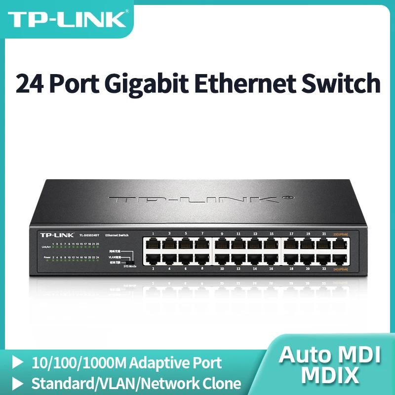 Tp link 24 portas gigabit ethernet switch 1000base t rede hub internet ...