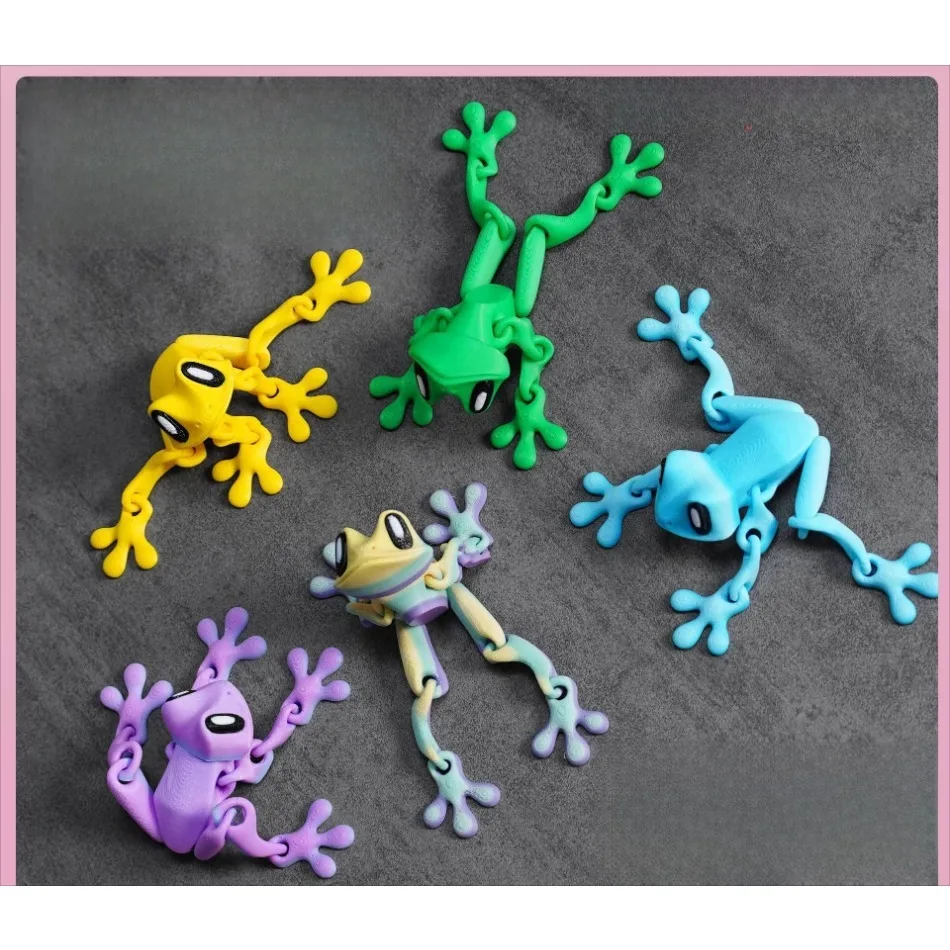 Magnetic Articulated Frog Sculpture 3D Printed Animal Model with ...
