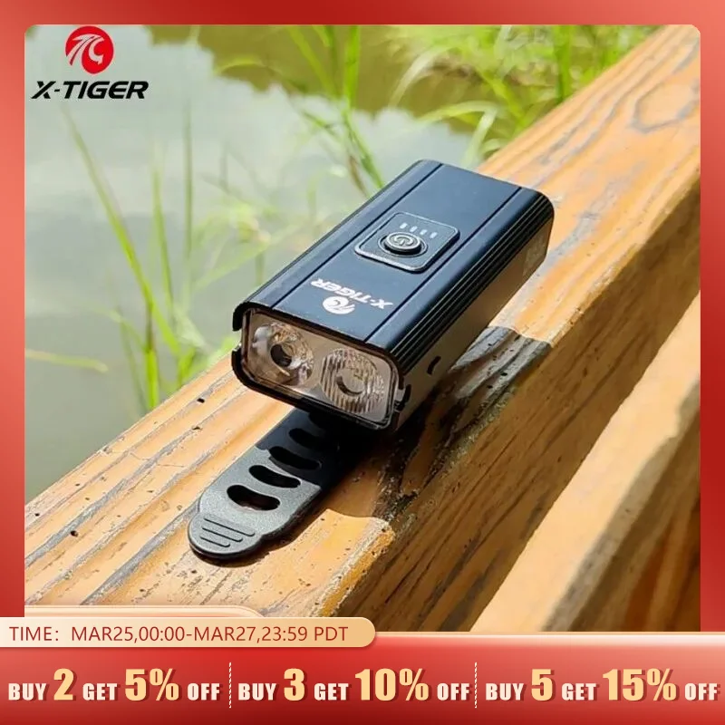 X-TIGER Bike Light Super Bright USB Rechargeable LED Bicycle Lamp 6 ...