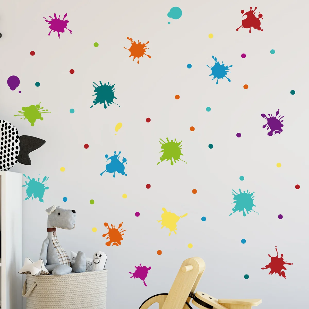 Creative-Paint-Splatter-Wall-Stickers-For-Kids-Room-Decoration-Bedroom ...