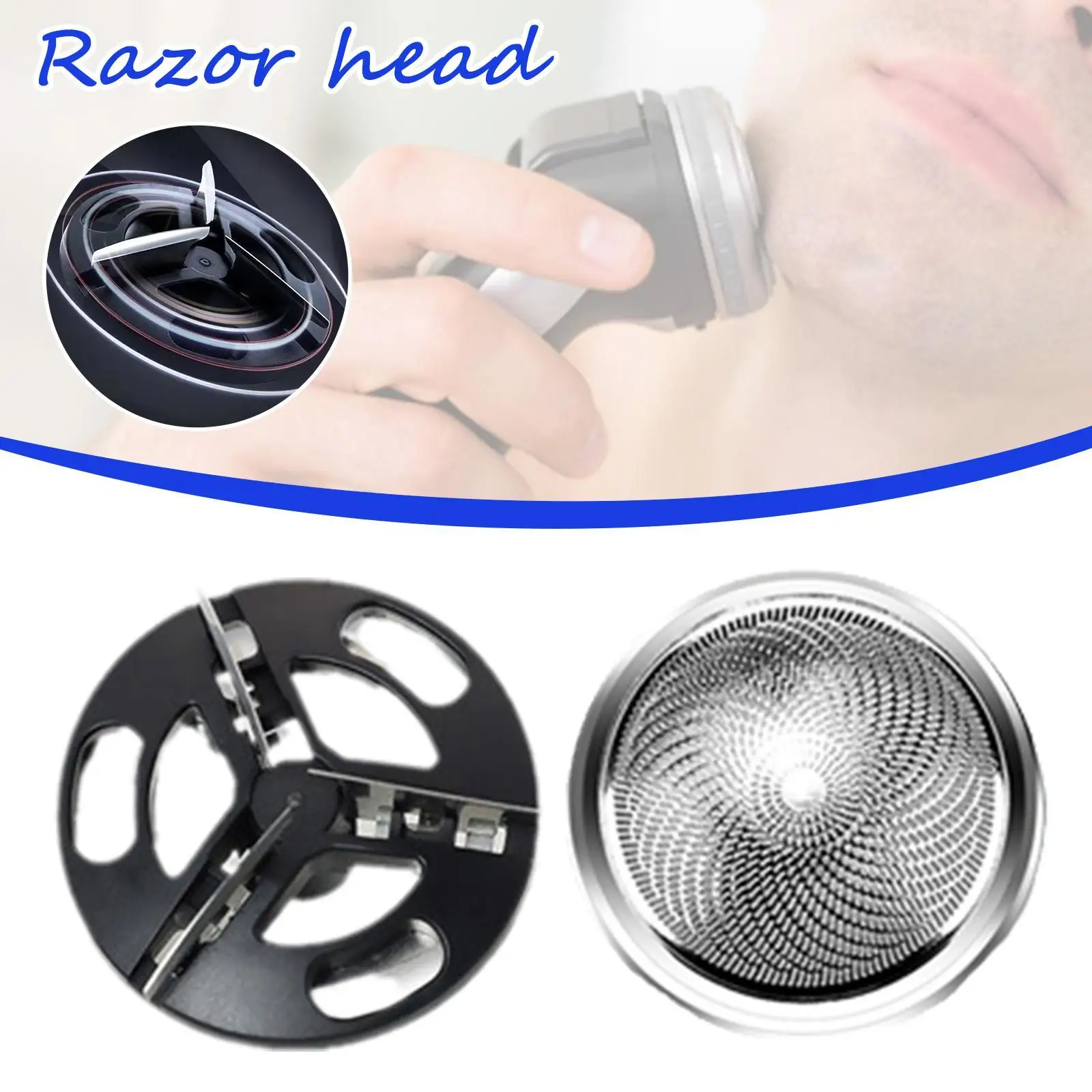 2pcs Shaver Head Replacement Piece Electric Mini Shaver Yuanshi 3d Mini ...