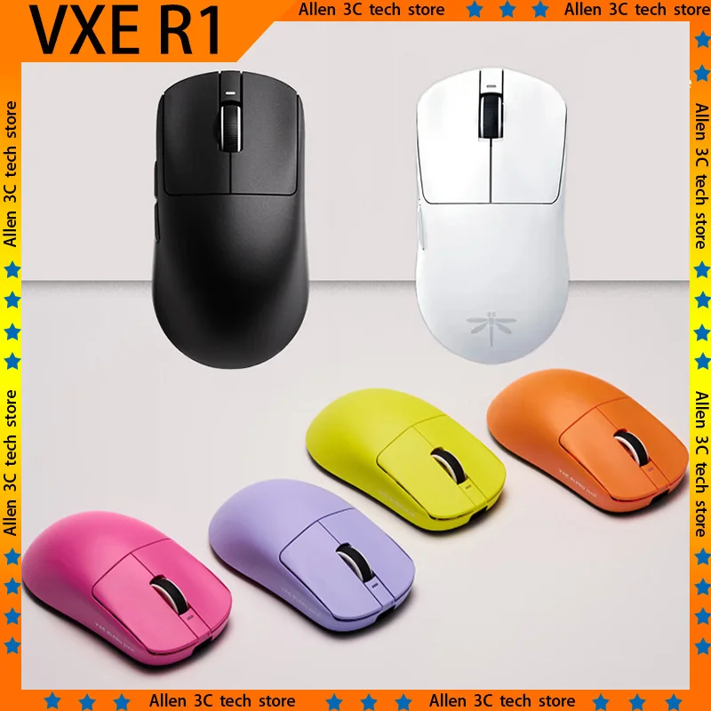 VGN-Dragonfly-Mouse-para-jogos-sem-fio-VXE-n-rdico-52840-PAW3395-2KHz ...