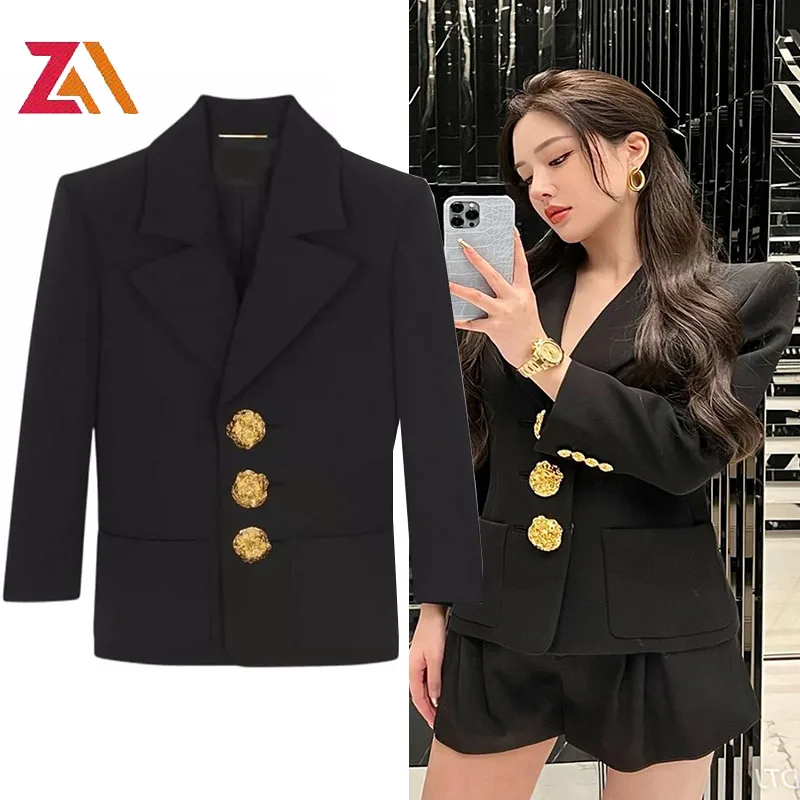 ZALady-design-office-work-elegant-high-quality-Single-breasted-black ...