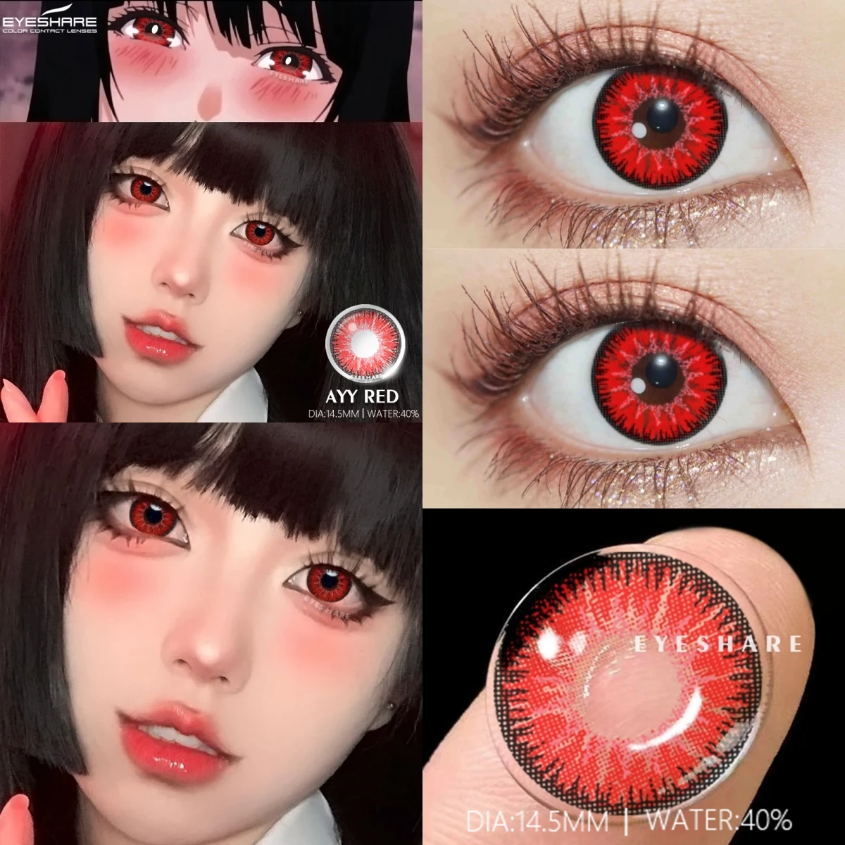 EYESHARE-Color-Contact-Lenses-For-Eyes-1Pair-Anime-Cosplay-Blue-Red ...
