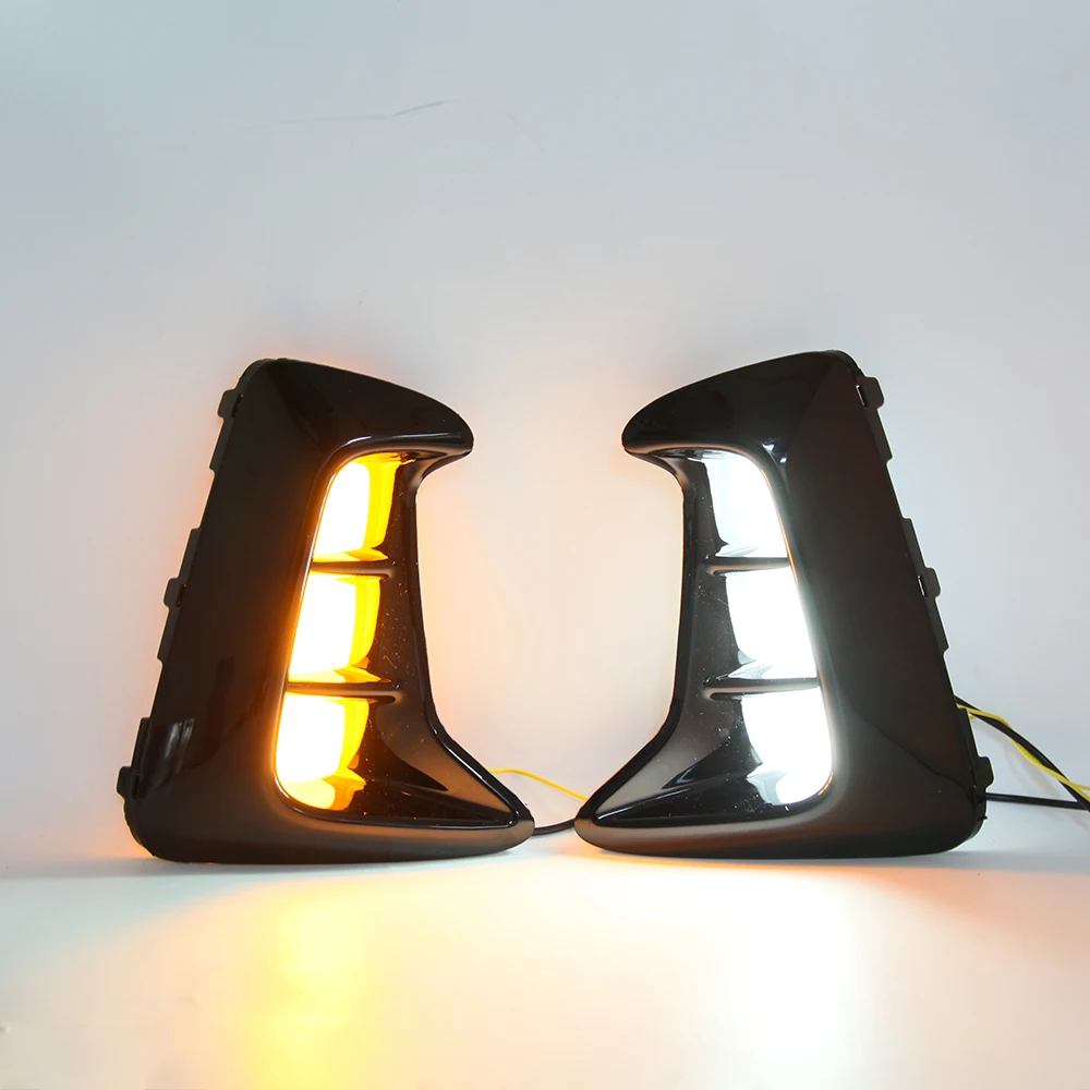2PCS-LED-DRL-Daytime-Running-Lights-Daylight-front-bumper-Retrofit-fog ...