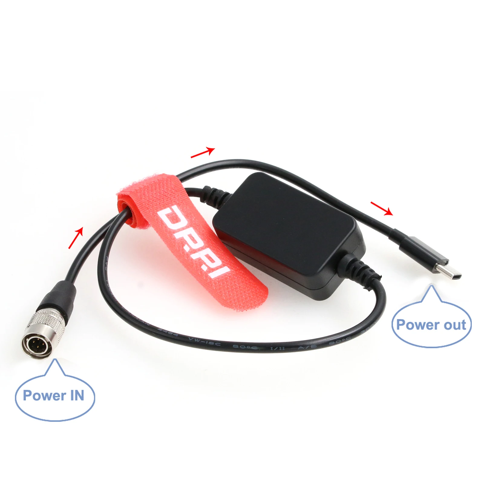 Hirose 4Pin to USB Type C Power cable for Tentacle/ Sound Devices ...