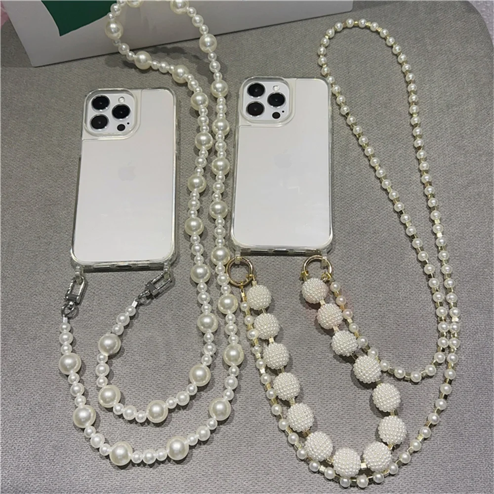 Pearl-Bead-Necklace-Crossbody-Phone-Case-For-iPhone-16-15-Plus-14-13-12 ...