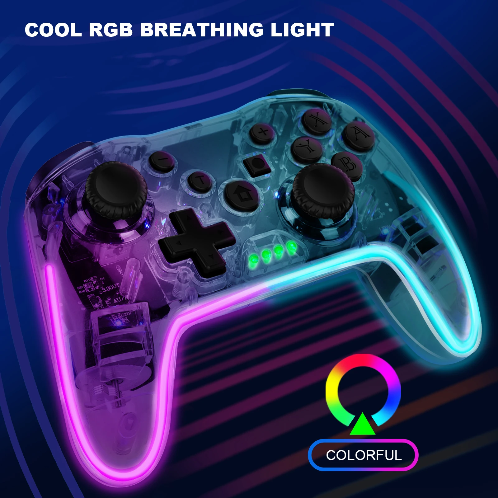 Mando-inal-mbrico-BT-RGB-para-Nintendo-Switch-TV-Box-PS3-mando ...