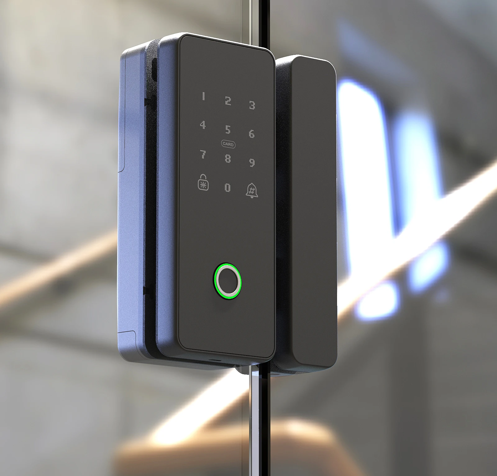 Bluetooth Glass Door Smart Fingerprint Lock APP Smart Glass Door ...