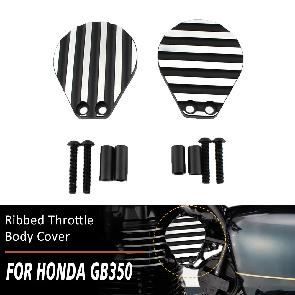 Pair Motorcycle Ribbed Throttle Body Cover protector Accessories For ...