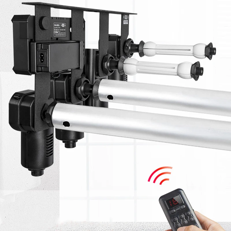 Remote-Control-Photography-Backdrop-Wall-Mount-Support-Rollers-System ...