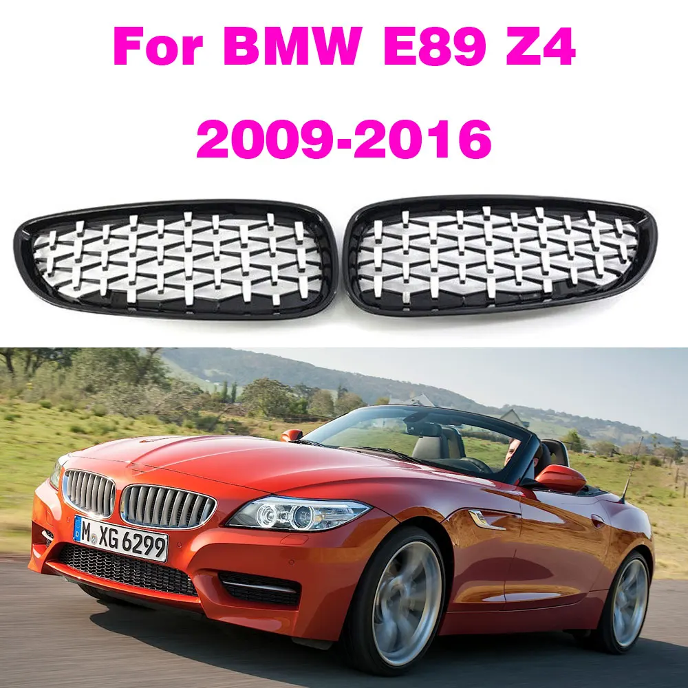 Chrome Diamond Meteor Style Grille Car Front Kidney Mesh Grill For BMW ...