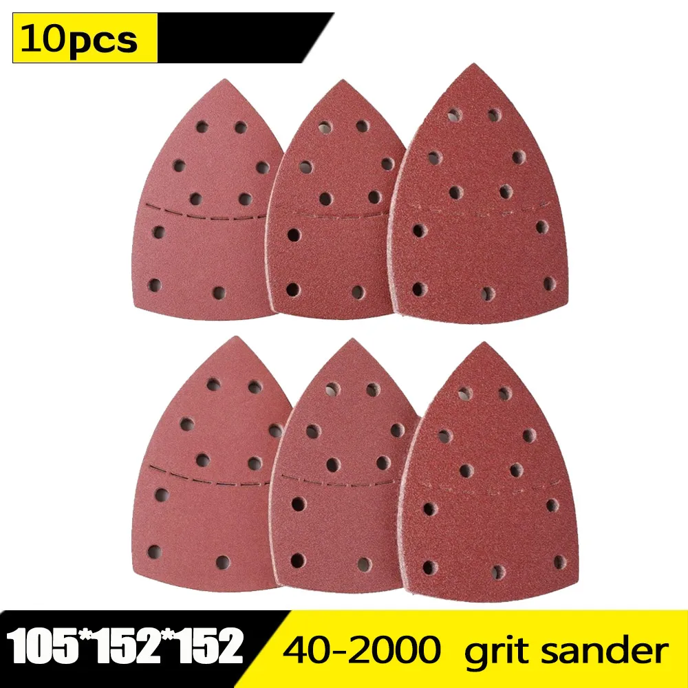 10pc-Mouse-Detail-Sander-Sandpaper-11-Holes-Triangular-Sanding-Paper ...