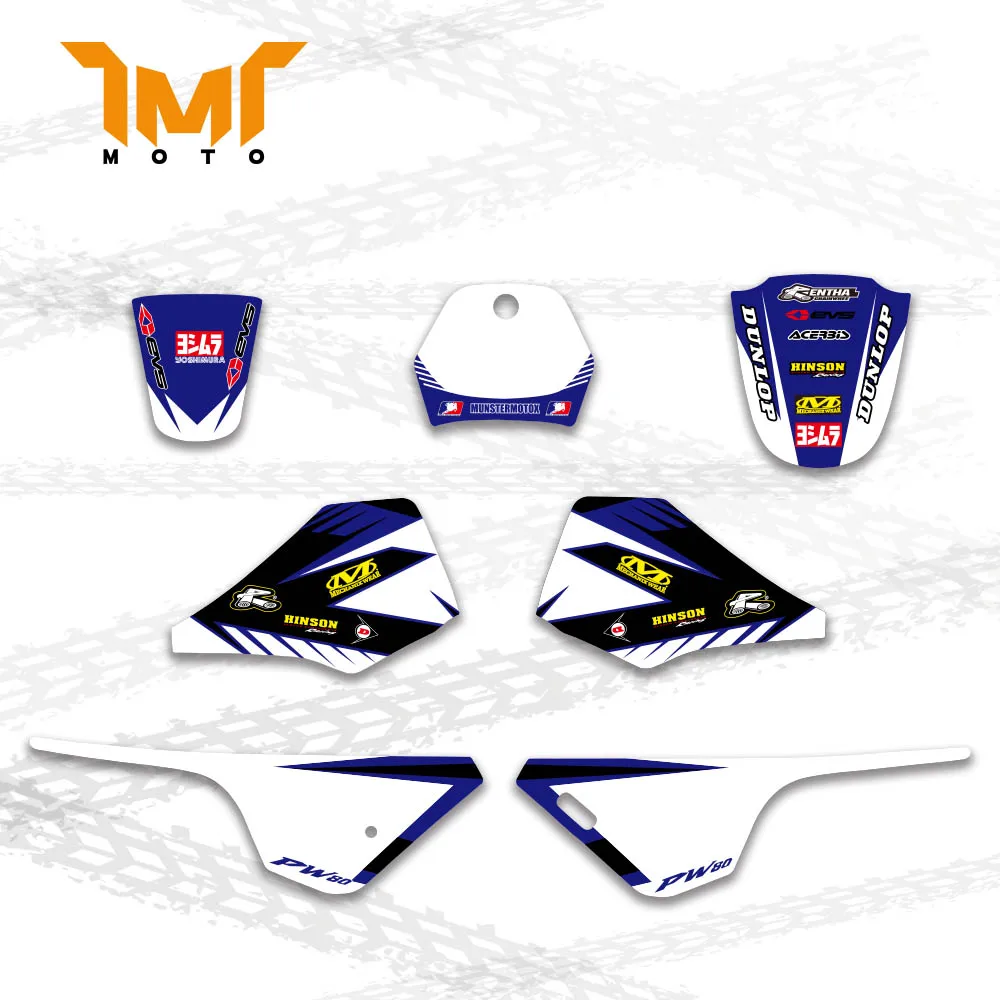 TMTNew-GRAPHICS-BACKGROUND-DECAL-STICKER-Kits-For-Yamaha-PW80-PW-80-All ...