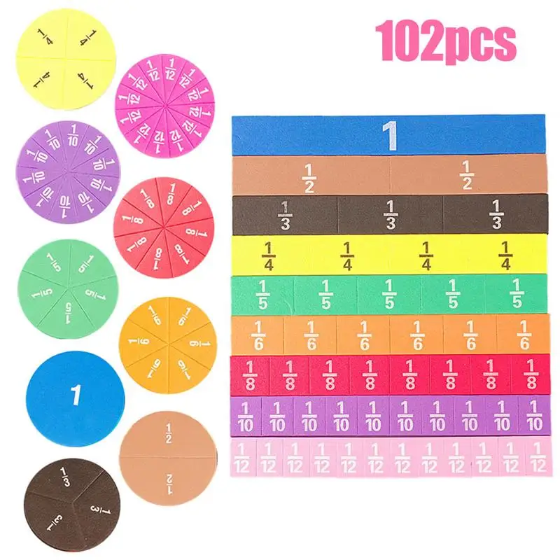 Magnetic-Fraction-Learning-Montessori-Toys-Wood-Fractions-Math-Toys ...