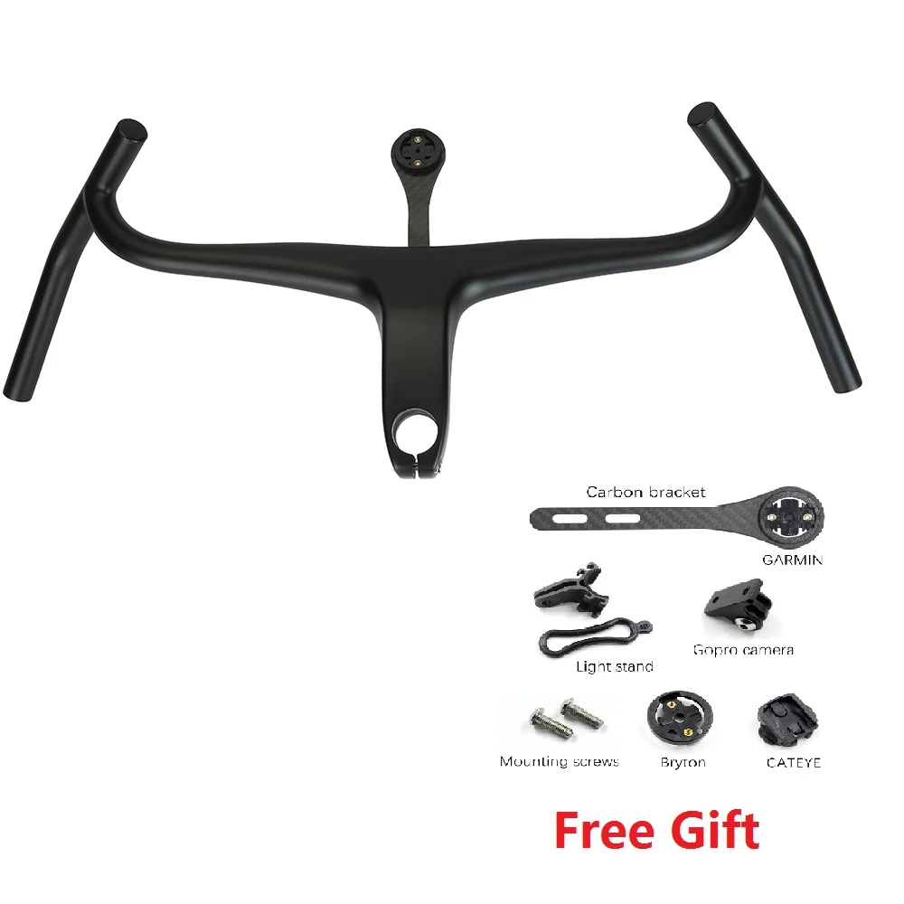 2022 New Carbon Gravel handlebar Integrated Big Flare Bar Cycle Cross ...