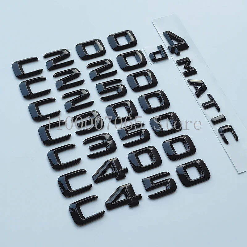 2015 Glossy Black Letters C180 C200 C250 C300 C400 C220d C250d 4matic ...