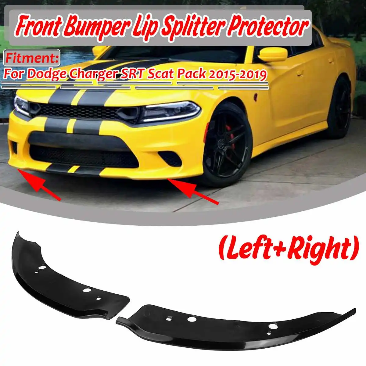 2xCar-Front-Bumper-Splitter-Lip-Diffuser-Spoiler-Guard-Protector-Bumper ...