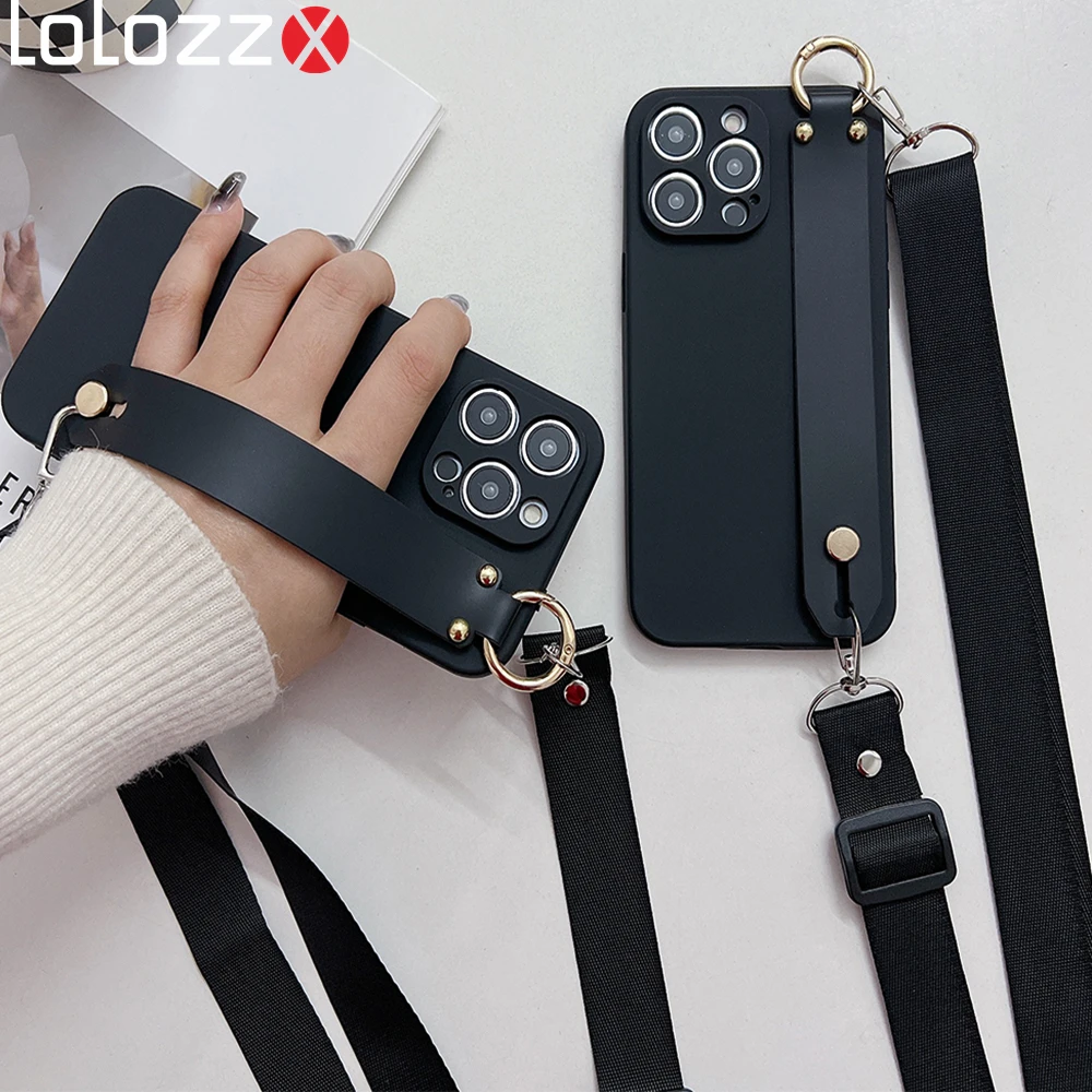 Luxury-Soft-Silicone-Crossbody-Cord-Rope-Phone-Case-For-iPhone-15-14-13 ...